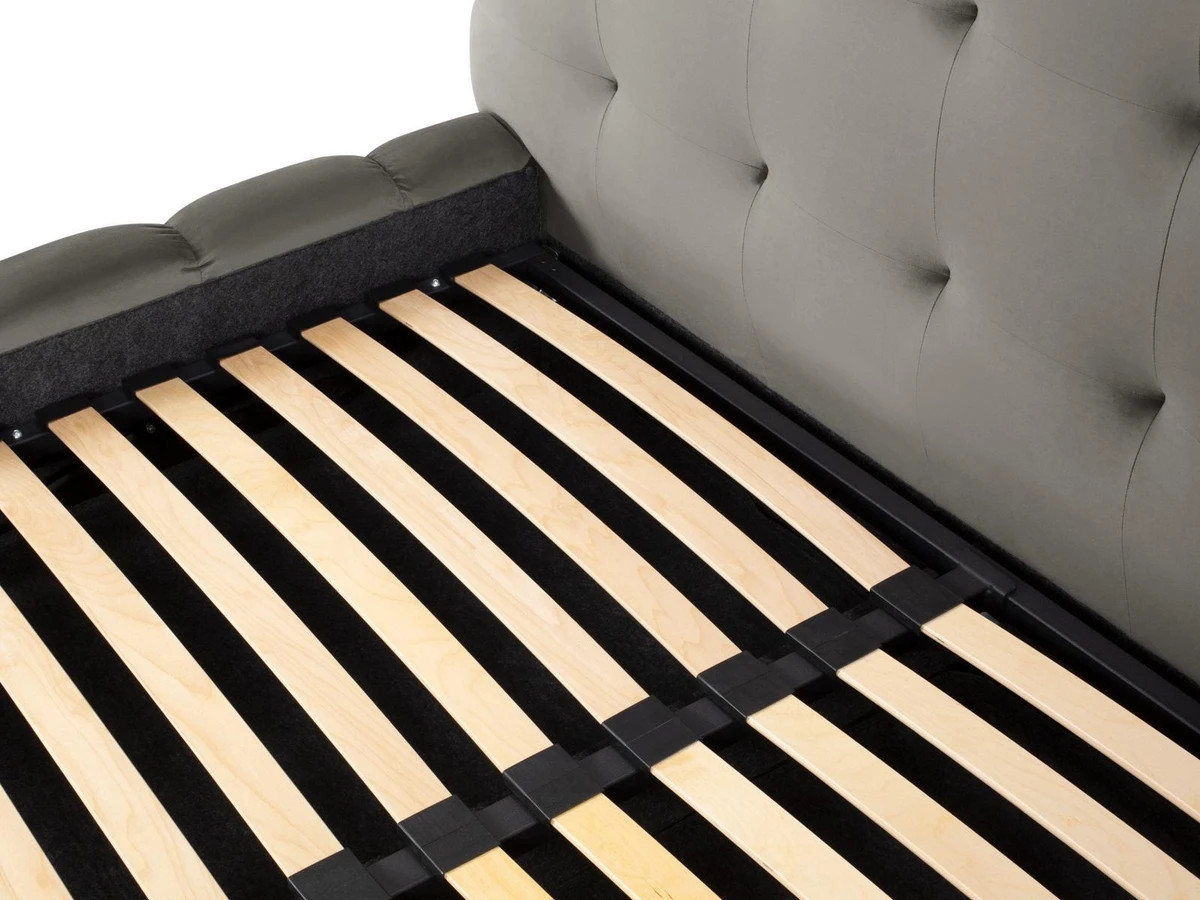 Pat gri deschis din catifea 140x200 cm Mamaia Micadoni | The Home.ro