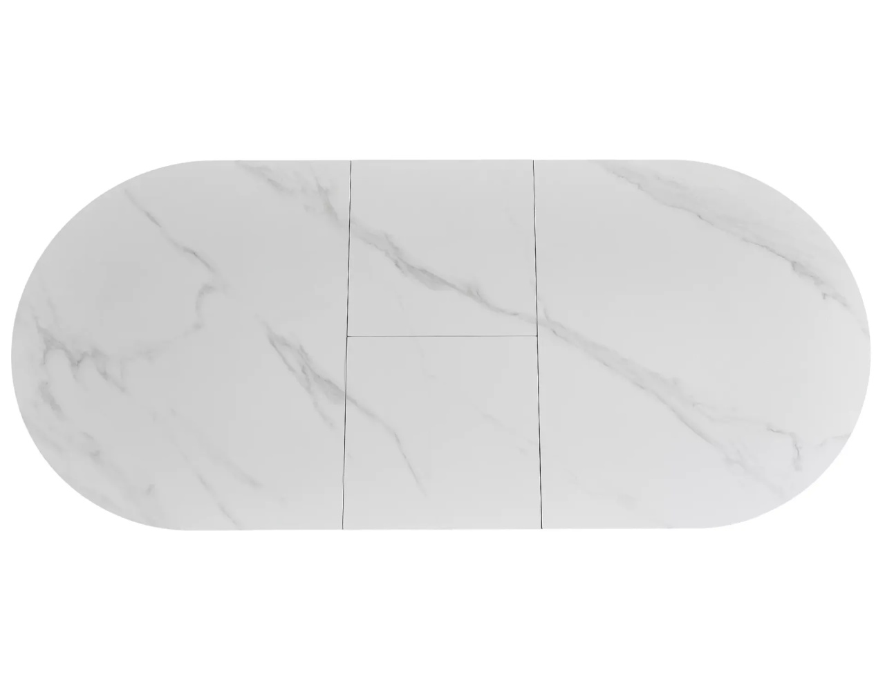 Masa dining extensibila alba/neagra din metal 80x140(180) cm Gaston The ...