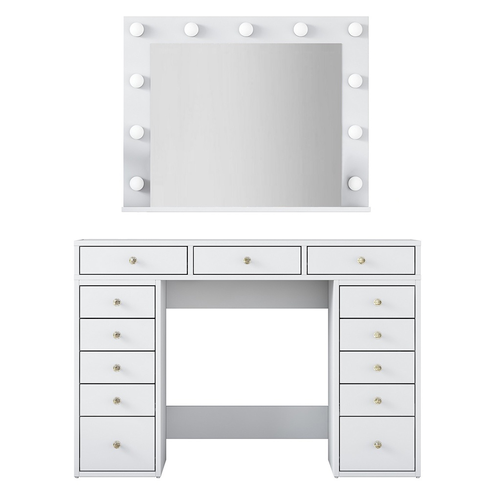 Masuta dressing cu oglinda alba Noreo The Home Collection | The Home.ro