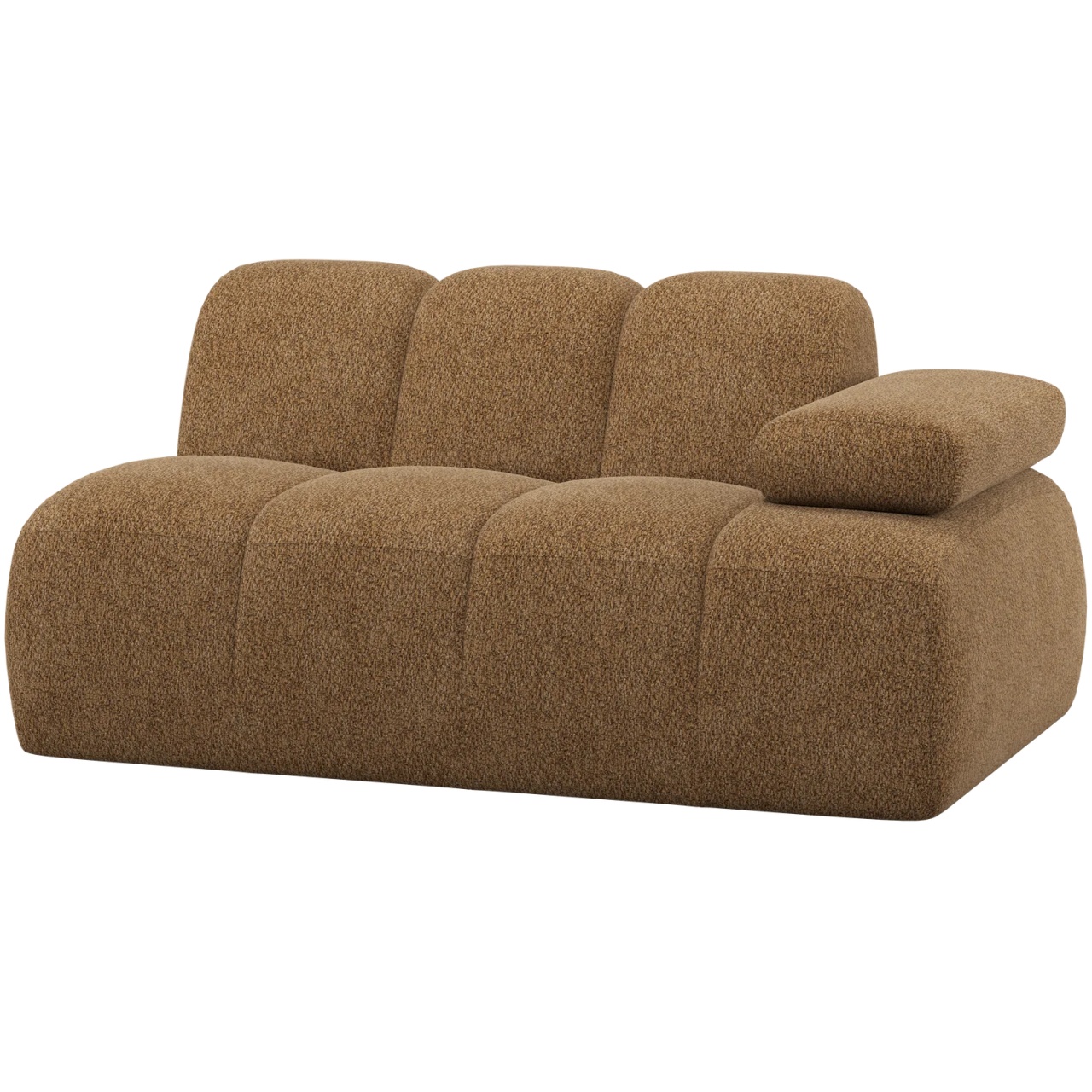 Canapea modulara galben miere din textil pentru 1.5 persoane Mojo Wooly ...