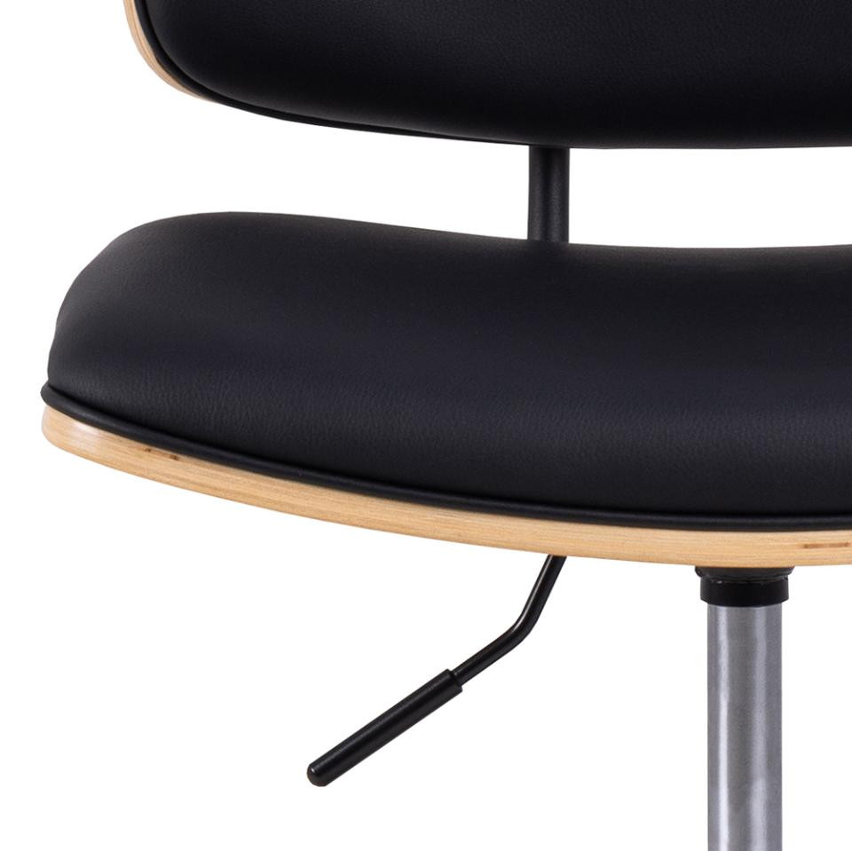 Scaun birou ajustabil negru/maro din piele ecologica Owen Quiet Object ...