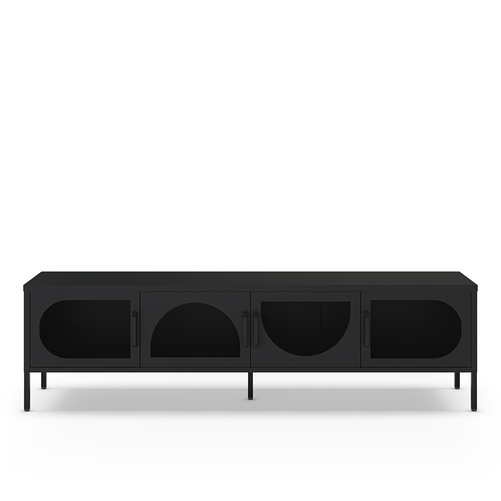 Comoda TV neagra din metal 180 cm Tayra The Home Collection | The Home.ro