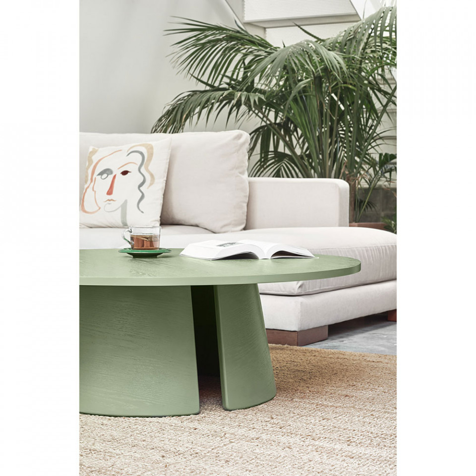 Masa de cafea verde din lemn 110 cm Cep Teulat | The Home.ro