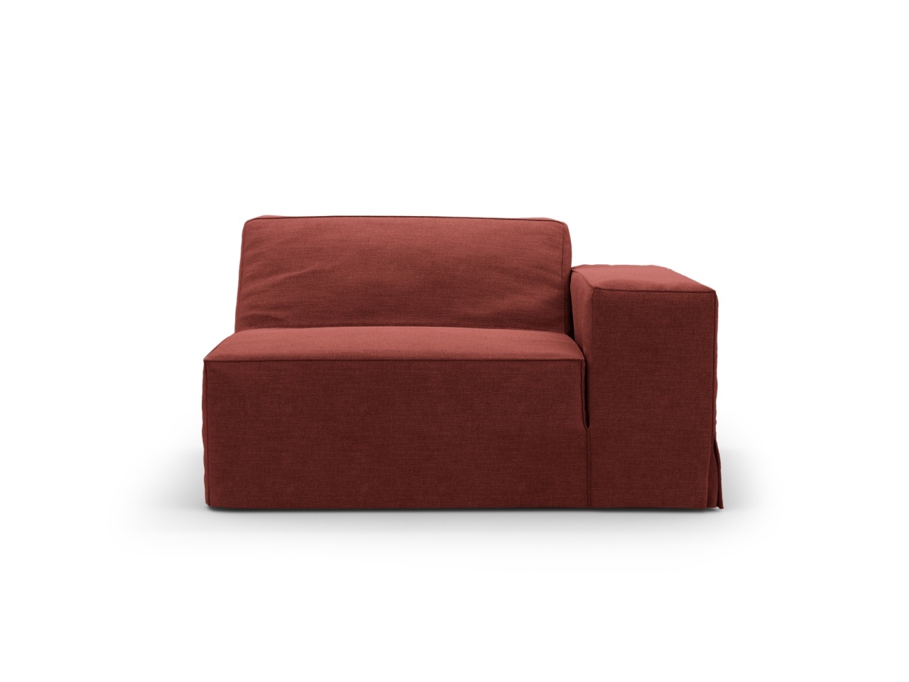 Canapea modulara rosu cireasa din textil pentru 1 persoana Jodie Right ...