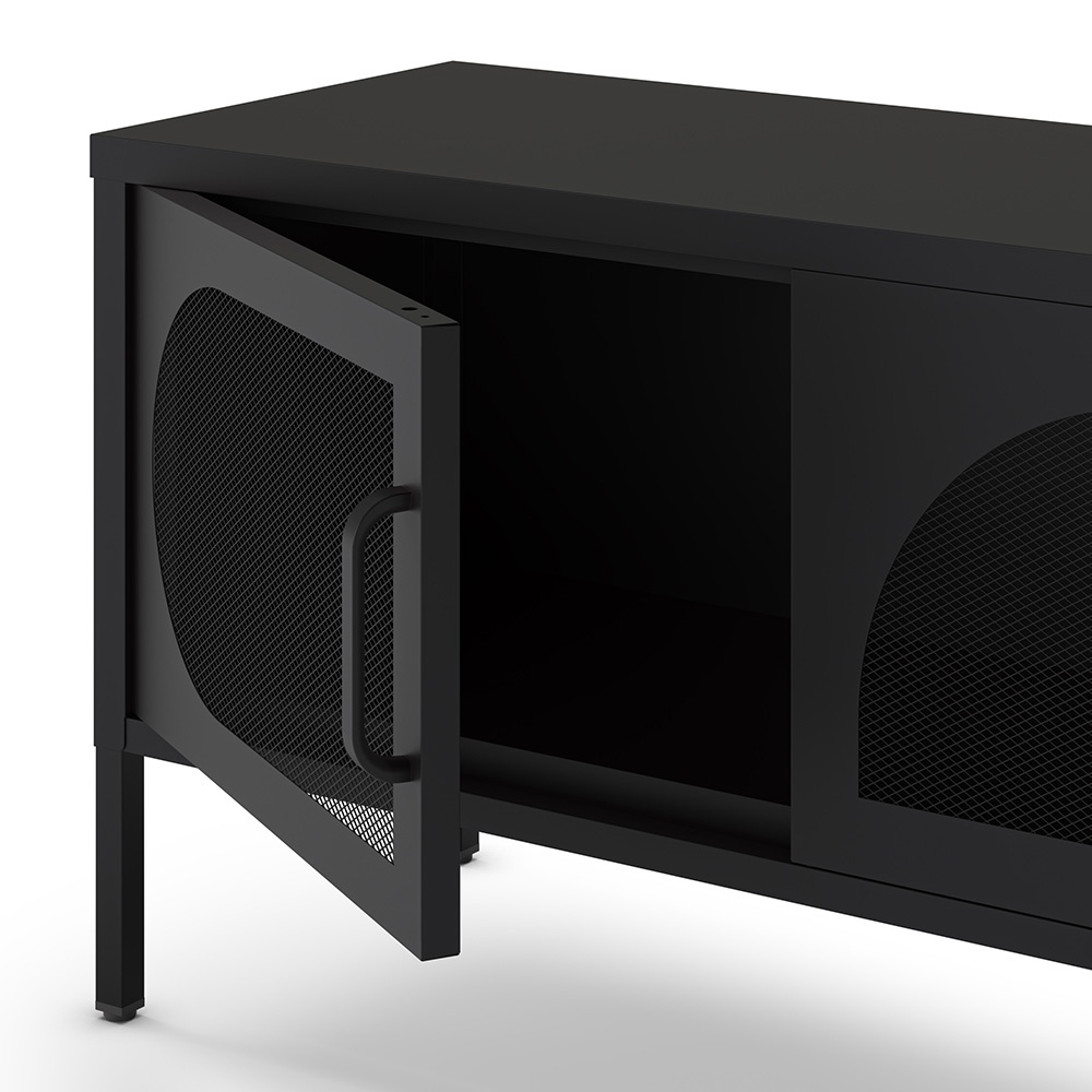 Comoda TV neagra din metal 180 cm Tayra The Home Collection | The Home.ro