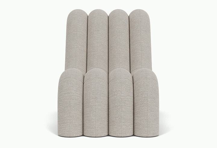 Fotoliu gri din textil Alp Sydney -22 FEST | The Home.ro