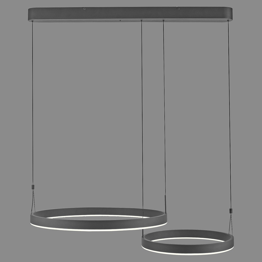 Lustra neagra din metal cu 2 LED-uri Esko Zuma Line | The Home.ro