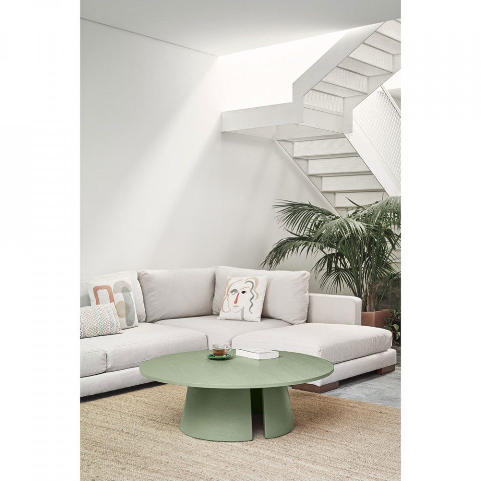 Masa de cafea verde din lemn 110 cm Cep Teulat | The Home.ro