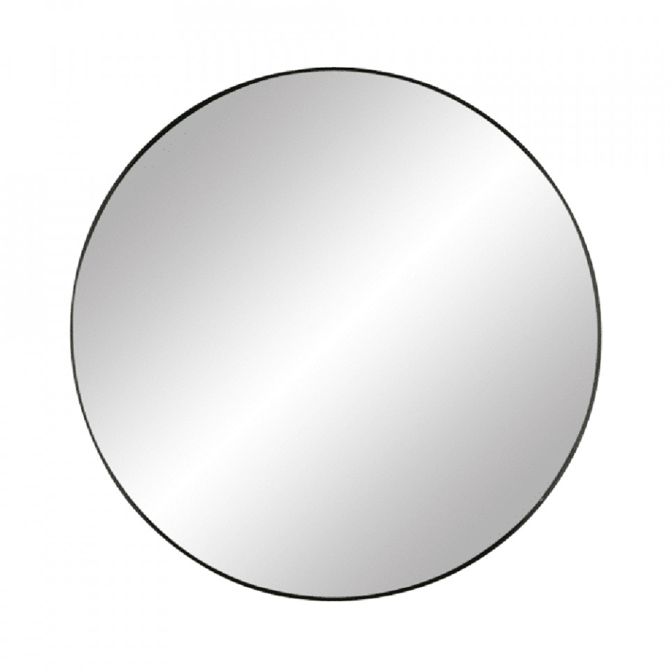 Oglinda rotunda neagra din metal 30 cm Palace Pomax | The Home.ro