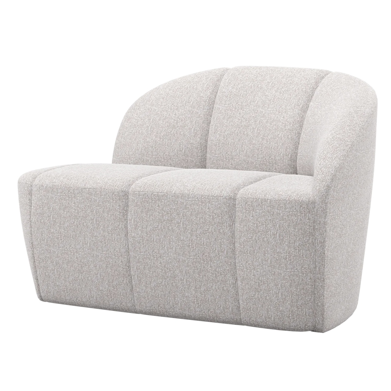 Canapea modulara ecru din textil pentru 2 persoane Mojo Boucle Right ...