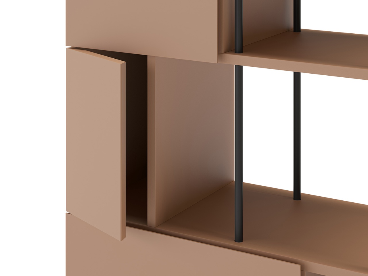 Dulap negru/maro teracota din metal 175 cm Perla The Home Collection ...