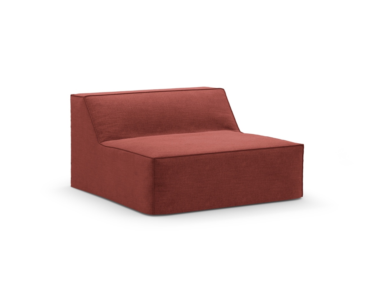 Husa pentru canapea modulara rosu cireasa din textil Jodie Structured ...