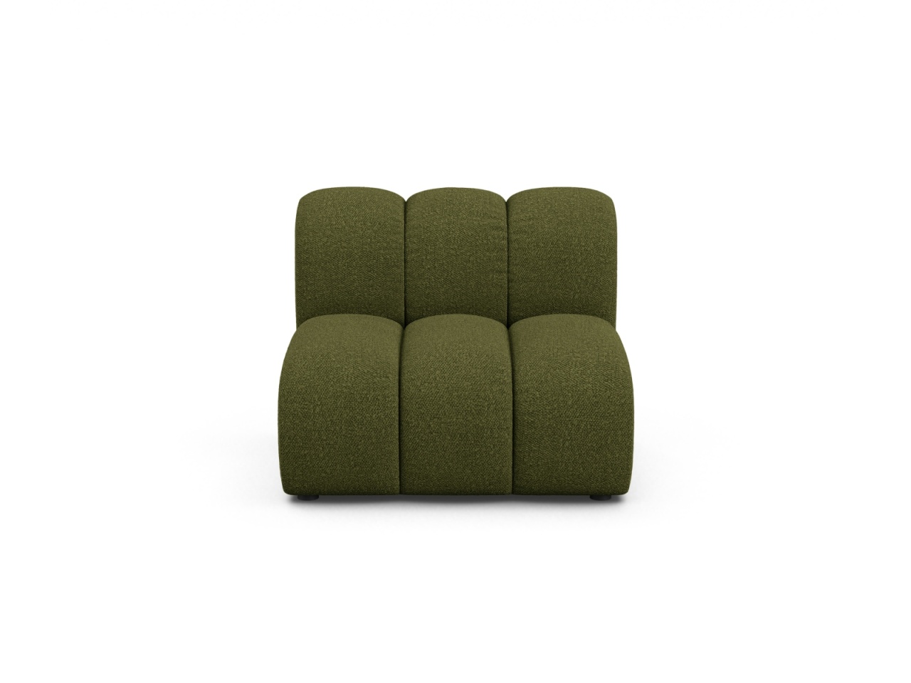 Canapea modulara verde oliv din textil pentru 1 persoana Lupine Boucle ...