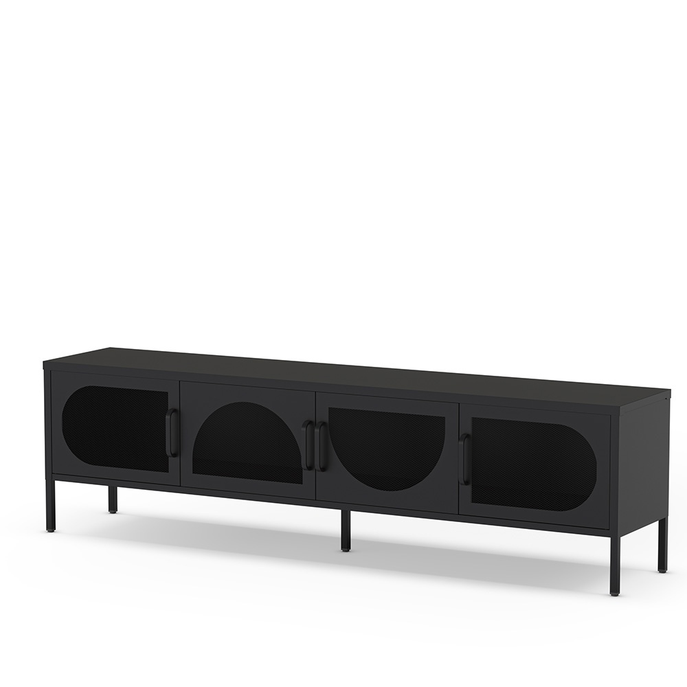 Comoda TV neagra din metal 180 cm Tayra The Home Collection | The Home.ro