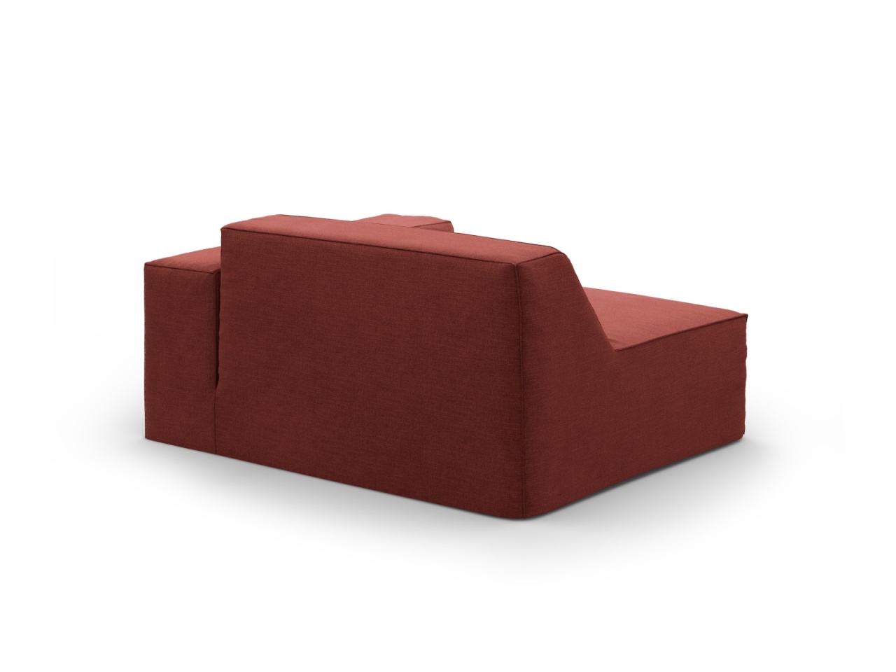 Canapea modulara rosu cireasa din textil pentru 1 persoana Jodie Right ...