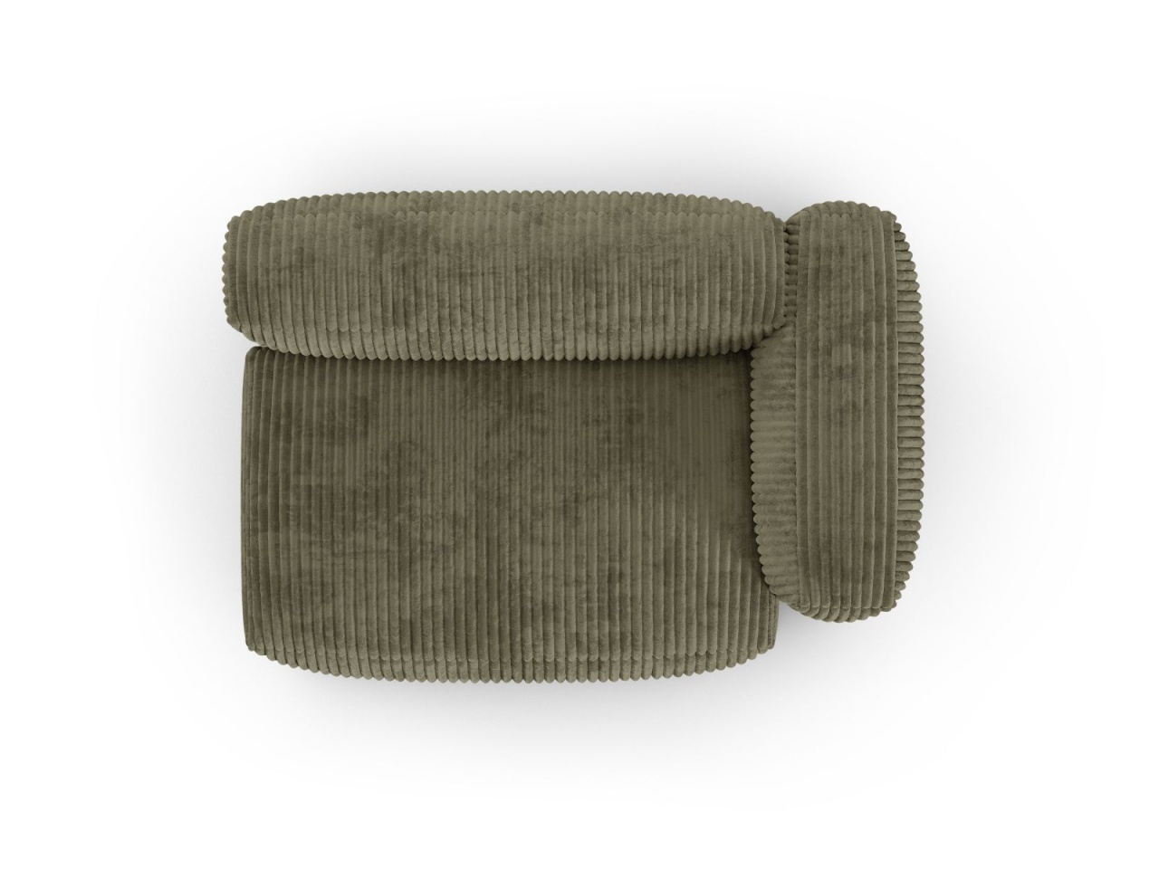 Canapea modulara cu colt verde muschi din textil pentru 1 persoana ...