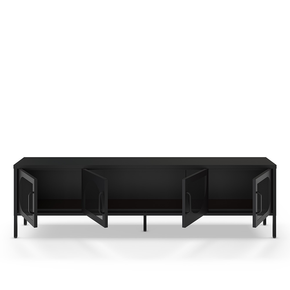 Comoda TV neagra din metal 180 cm Tayra The Home Collection | The Home.ro