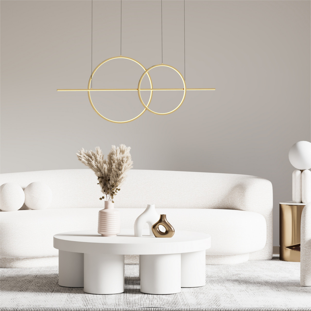 Lustra aurie din metal cu LED Cholet Hane Zuma Line | The Home.ro
