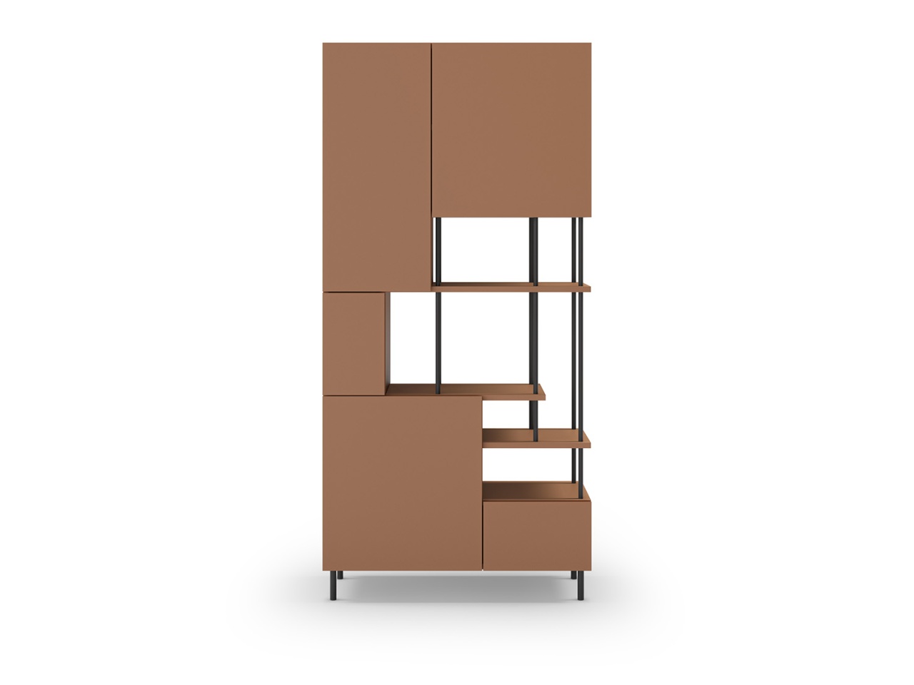 Dulap negru/maro teracota din metal 175 cm Perla The Home Collection ...