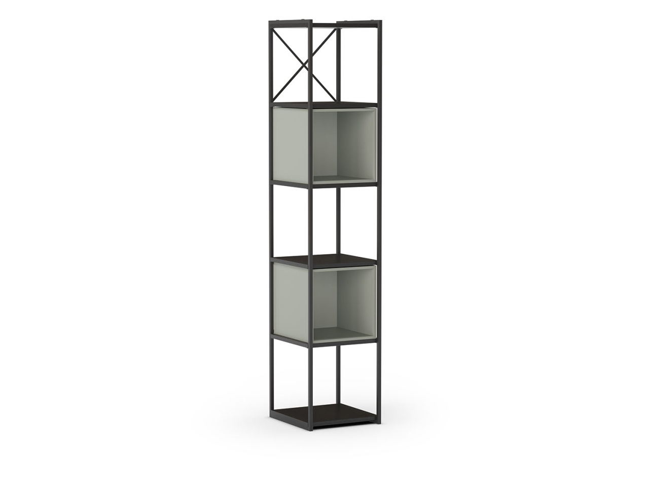 Etajera neagra/verde din metal 179 cm Anya Slim The Home Collection ...