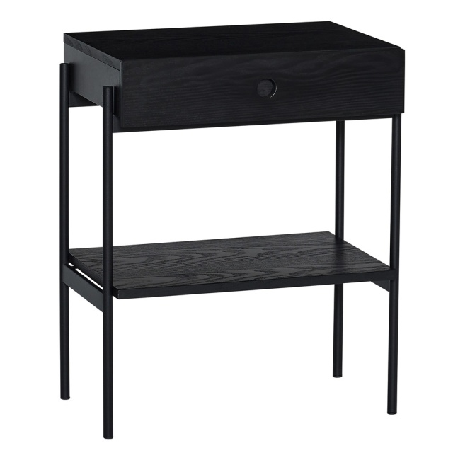 Noptiera neagra din lemn Noir Hubsch | The Home.ro