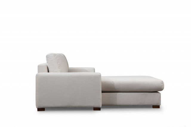 Canapea cu colt bej din textil pentru 3 persoane Left Loop 17 The Home Collection | The Home.ro