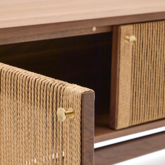 Comoda TV maro din lemn 200 cm Elan Kave Home | The Home.ro