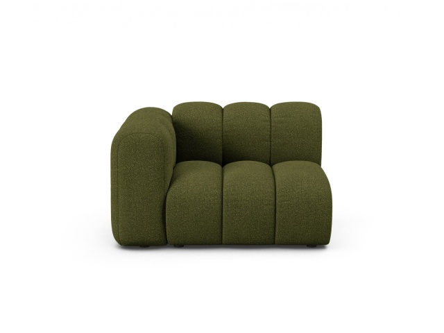 Canapea modulara verde oliv din textil pentru 1 persoana Lupine Boucle ...