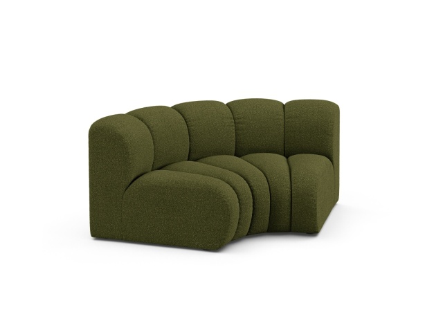 Canapea modulara verde oliv din textil pentru 1 persoana Lupine Boucle ...