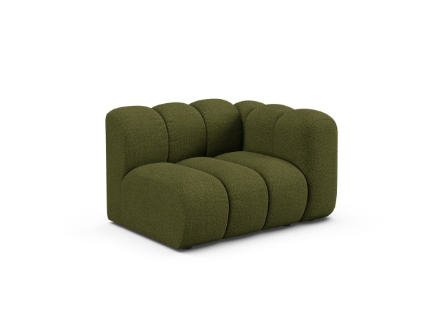 Canapea modulara verde oliv din textil pentru 1 persoana Lupine Boucle ...