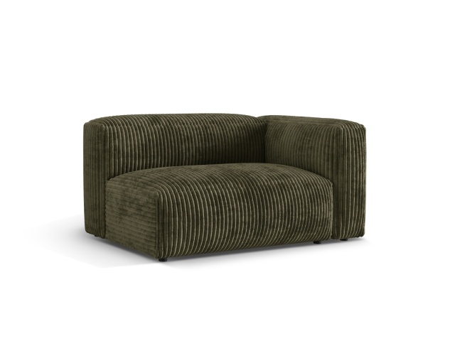 Canapea modulara verde din catifea pentru 1 persoana Martina L Corduroy ...