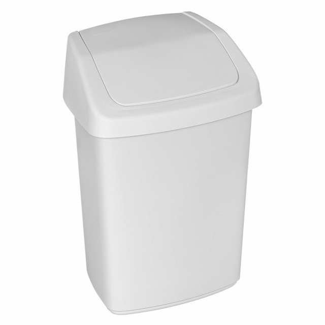 Cos de gunoi alb 10 L Swing Rojaplast | The Home.ro