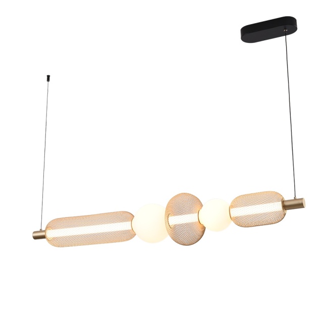 Lustra aurie/neagra din metal Sarr Zuma Line | The Home.ro